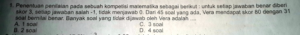 SOLVED: Mohon bantuannya. Dengan caranya yaa:) 1. Penentuan penilaian ... SOLVED: Mohon bantuannya. Dengan caranya yaa:) 1. Penentuan penilaian ...