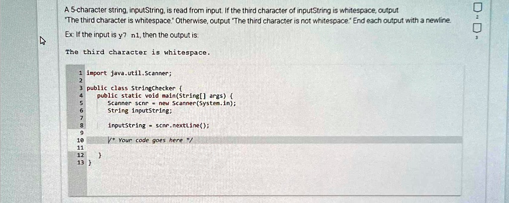 A 5 Character String Inputstring Is Read From Input If The Third Character Of Inputstring Is