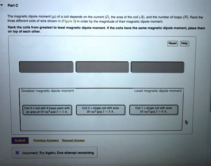 SOLVED: CH20 question 5 Part C The magnetic dipole moment of a coil ...