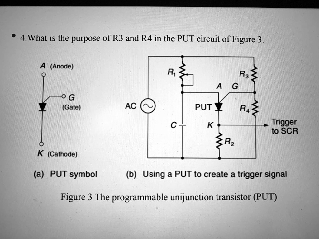 [GET ANSWER] • 4. What is the purpose of R3 and R4 in the PUT circuit ...