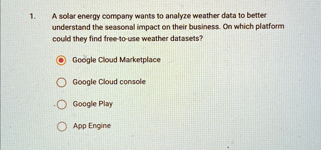 a solar energy company wants to analyze weather data to better understand the seasonal impact on ...