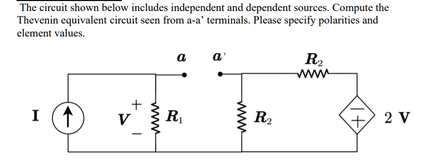 SOLVED: "The circuit shown below includes independent and dependent sources. Compute the ...