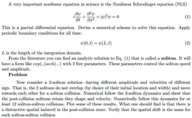 A very important nonlinear equation in science is the Nonlinear SchrÃ ...