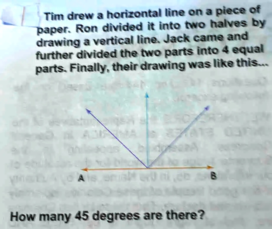 SOLVED: Tim drew a horizontal line on a piece of paper. Ron divided it ...