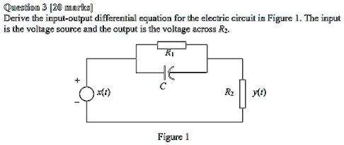SOLVED: Question 3 [20 marks]: Derive the input-output differential equation for the electric ...