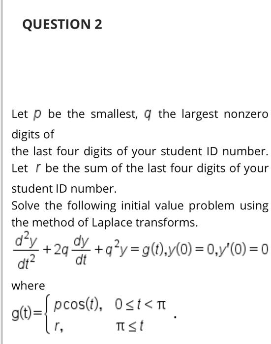 SOLVED: Let p be the smallest and q be the largest nonzero digits of ...