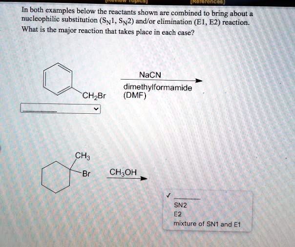 in both examples below the reactants shown are combined to bring about ...
