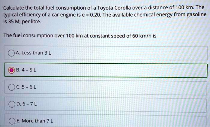 SOLVED: The mass of the car is 1200 kg. Calculate the total fuel ...