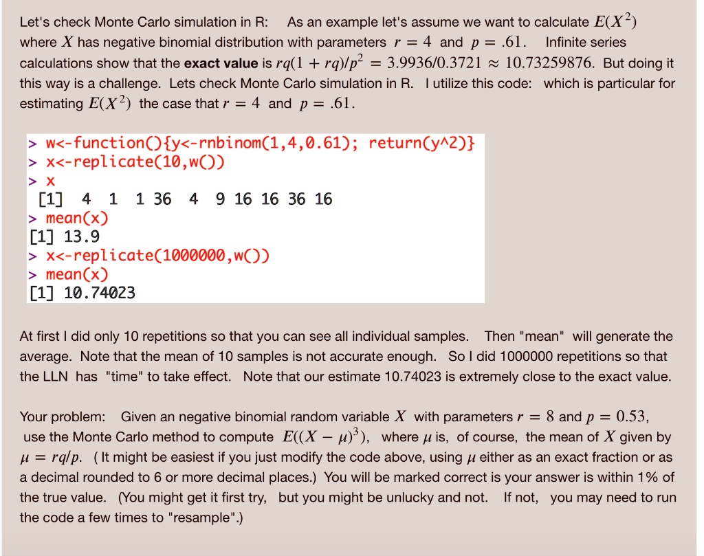 lets check monte carlo simulation in r as an example lets assume we want to calculate ex2 where ...