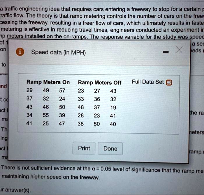 a traffic engineering idea that requires cars entering a freeway to ...