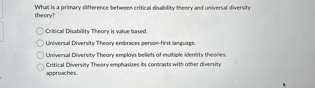 what is a primary difference between critical disability theory and ...