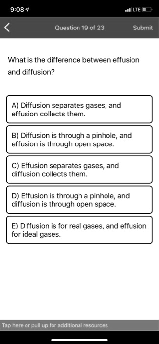 SOLVED:9:08 Question 19 of 23 Submit What is the difference between ...