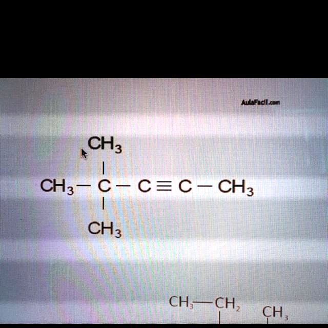 SOLVED: Encuentra el nombre de la siguiente fórmula química AcfaclKen CH3- C - C =C - CH3 CH3 CH ...