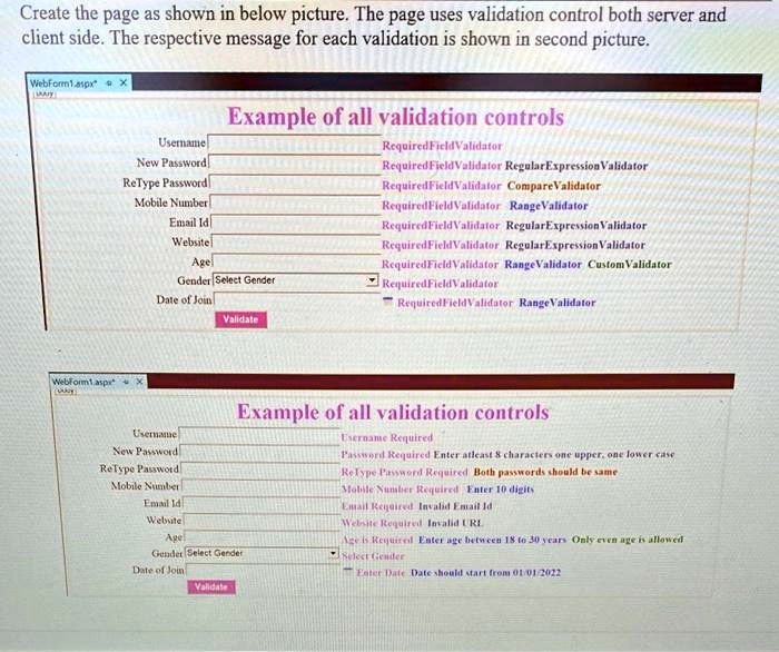 SOLVED: please do it step by step on VISUAL STUDIO 2022 Create the page ...