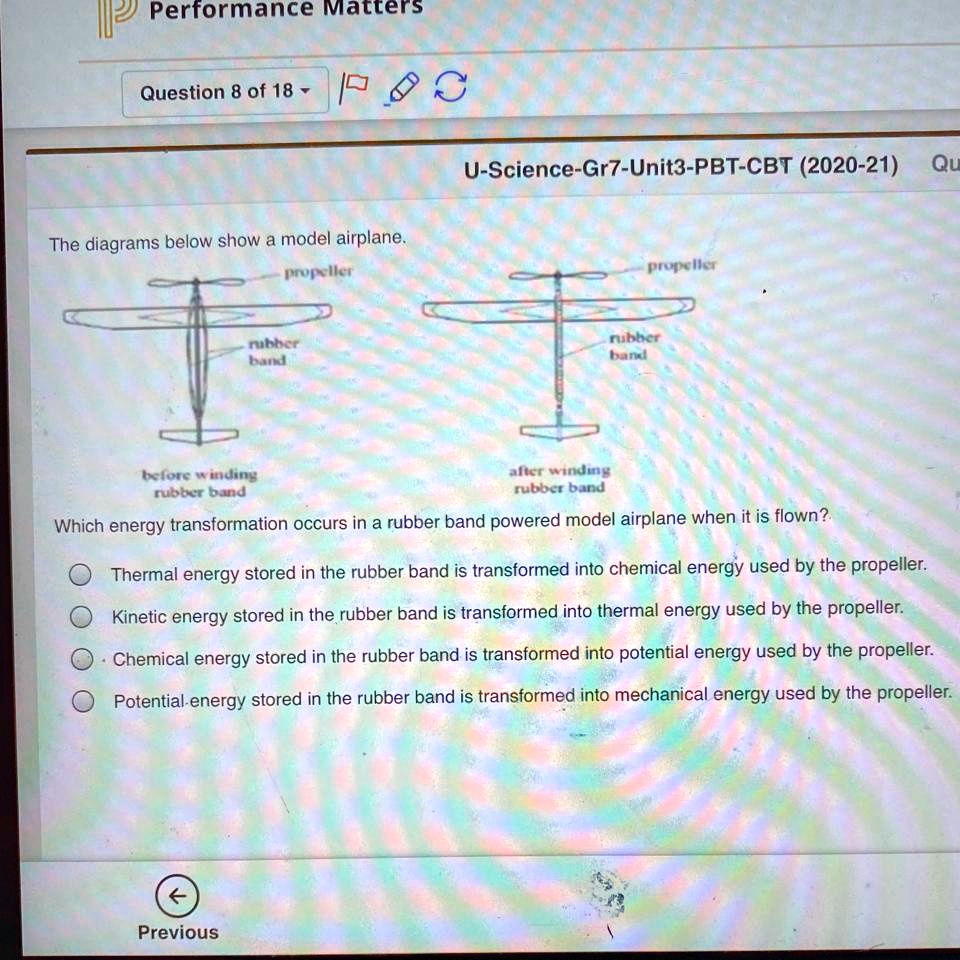 Performance Matters Question 8 of 18 U-Science-Gr7-Unit3-PBT-CBT (2020 ...