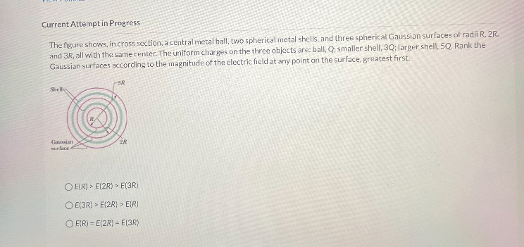 current attempt in progress the figure shows in cross section a central metal ball two spherical ...