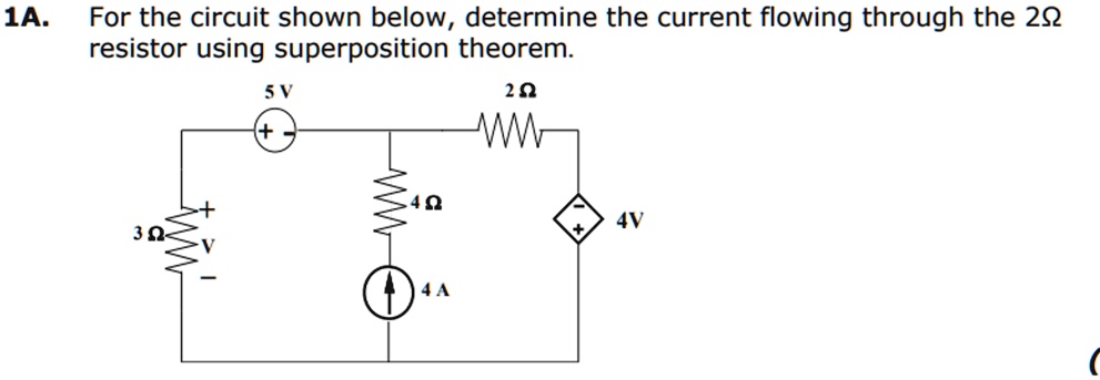 Solved 1a For The Circuit Shown Below Determine The Current Flowing