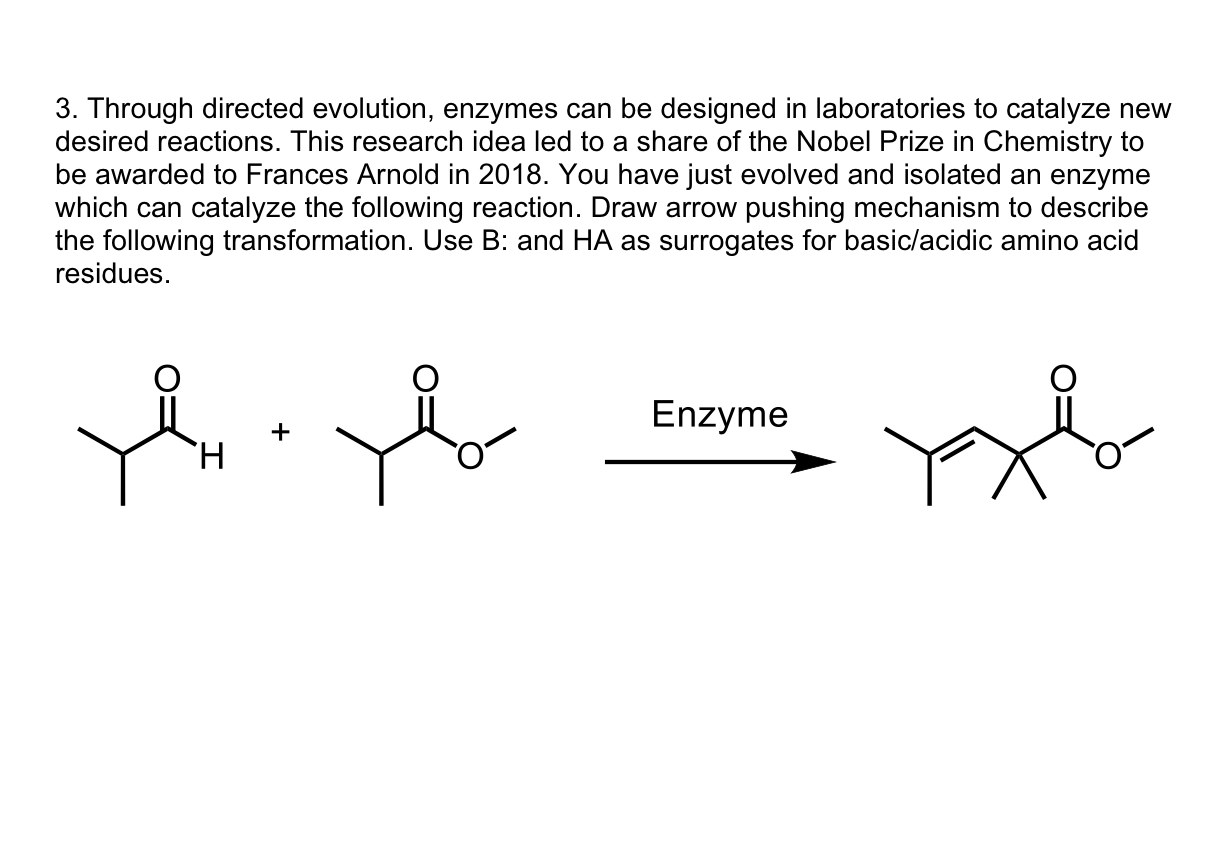 SOLVED: 3. Through directed evolution, enzymes can be designed in ... SOLVED: 3. Through directed evolution, enzymes can be designed in ...
