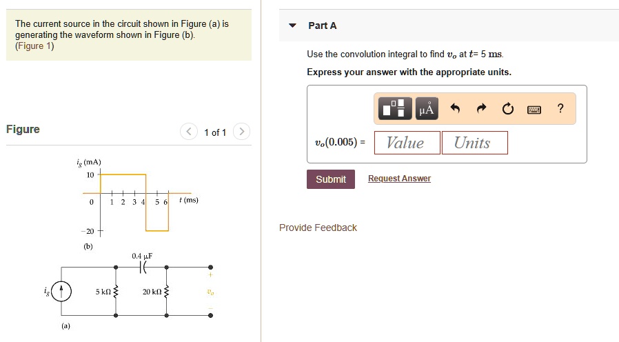 SOLVED: The current source in the circuit shown in Figure (a) is ...