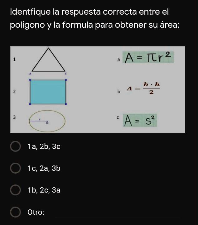 SOLVED: Identfique la respuesta correcta entre el polígono y la formula ...
