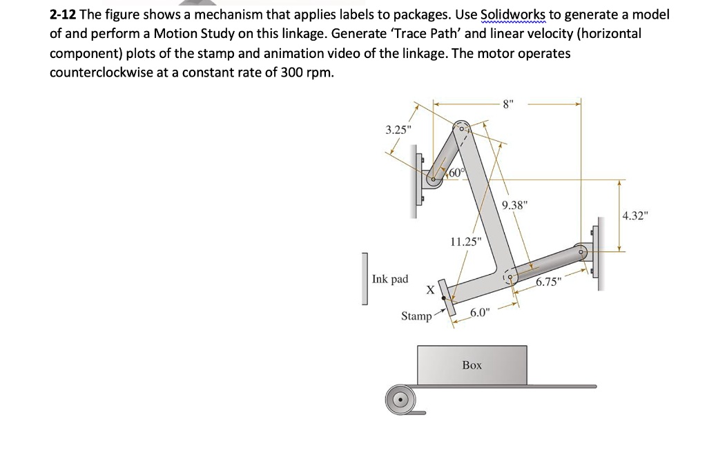 2-12 The figure shows a mechanism that applies labels to packages. Use ...