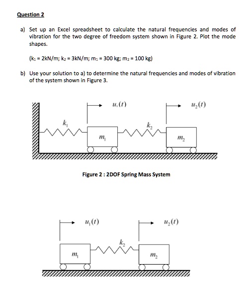 question 2 set up excel spreadsheer calculate the naiunj frequencies ...