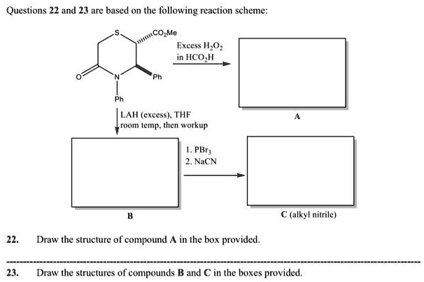SOLVED: Texts: Questions 22 and 23 are based on the following reaction scheme: OMe + Excess HO ...