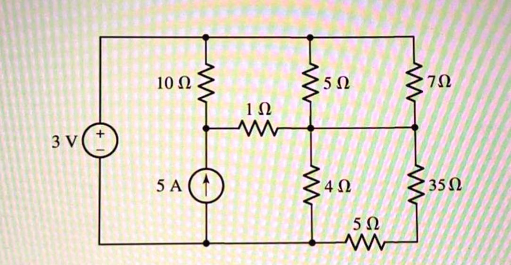 SOLVED: Using resistor reduction and the mesh method, calculate the ...