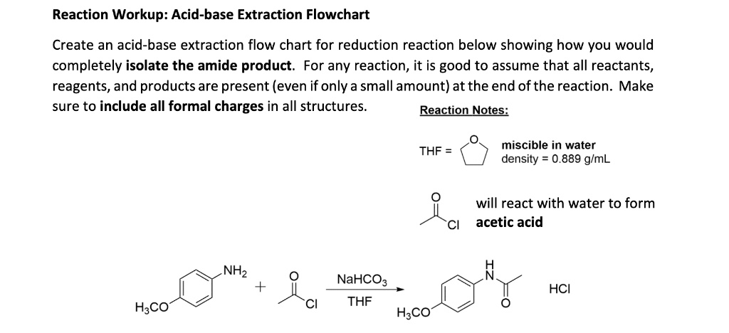 SOLVED: Reaction Workup: Acid-Base Extraction Flowchart Create an acid ...