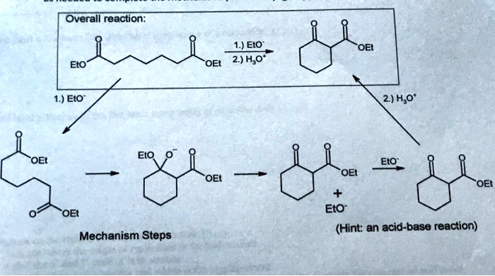 SOLVED: Overall reaction: LEtO + OEt2 + H2O â†’ 2EtOH EtO- + H2O â ...