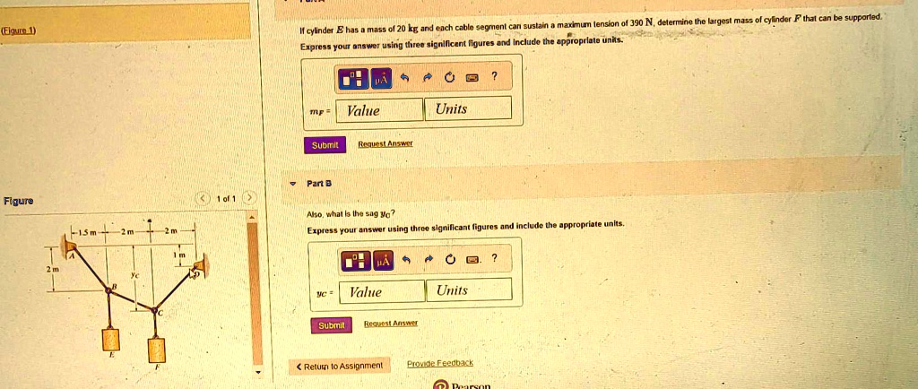 SOLVED: Texts: Can you do the first and second questions? (Figure 1) If cylinder E has a mass of ...