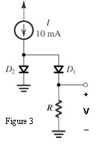 SOLVED: Consider the circuit in Figure 3. D1 and D2 are identical ...