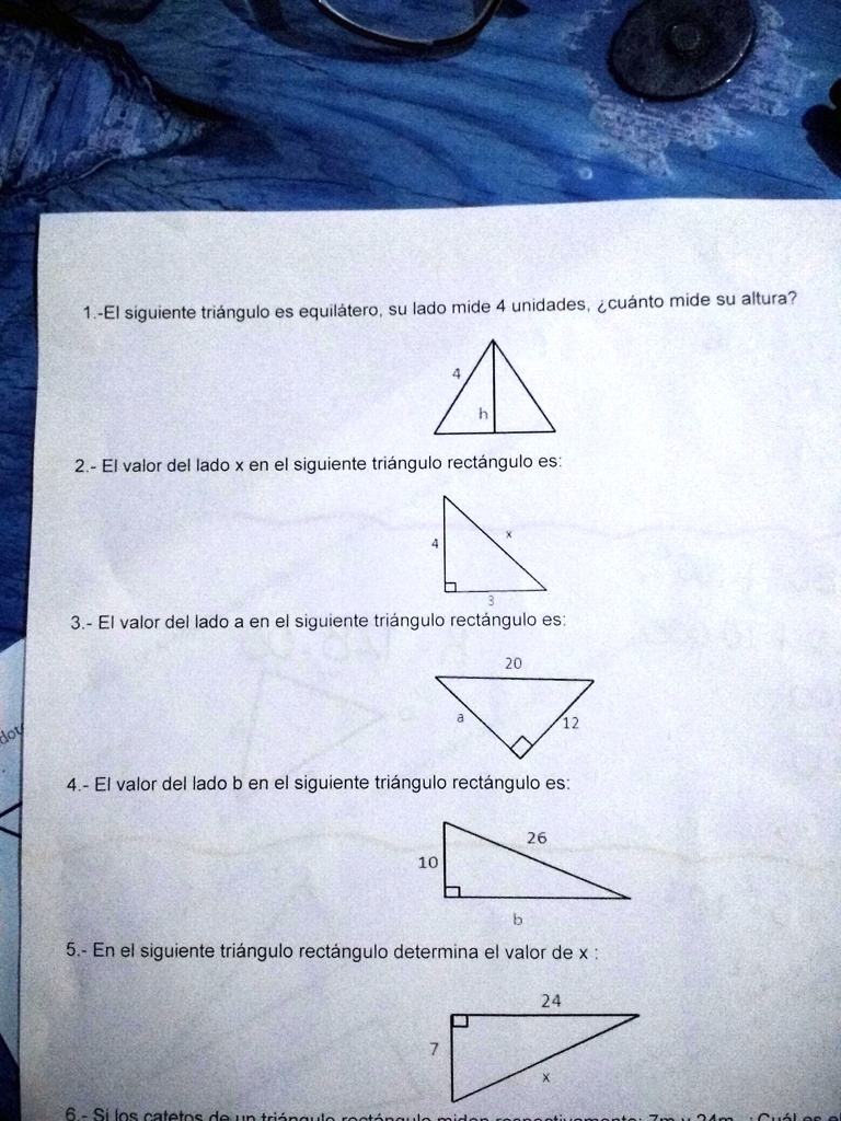 Solved Ayúdenme A Resolverlo Porfavor 1 El Siguiente Triangulo Su Lado