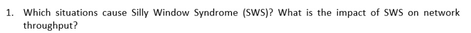 SOLVED: Data Communication Network question- Which situations cause ...