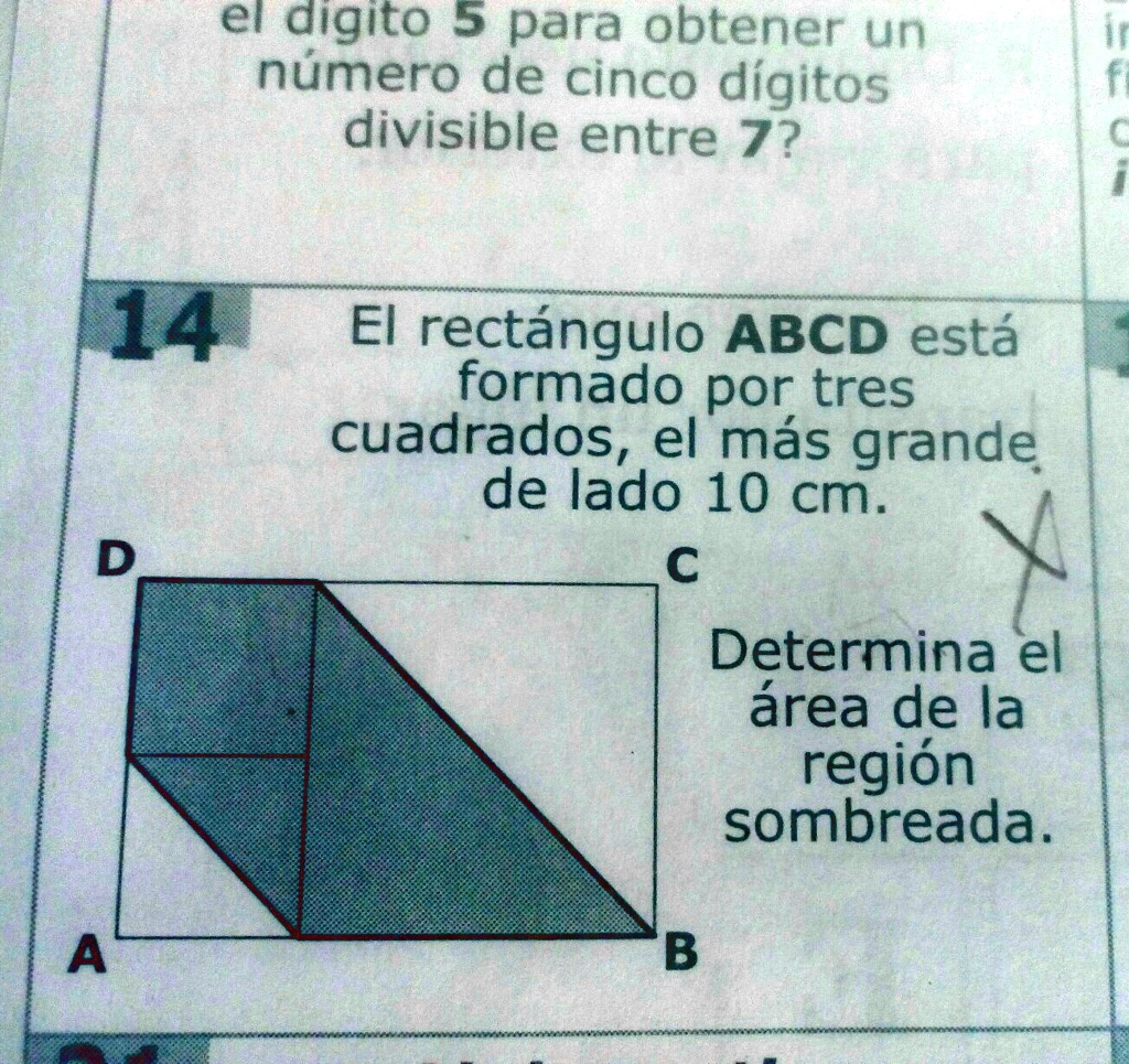 SOLVED: el rectángulo ABCD esta formado por tres caudrados, el más ...