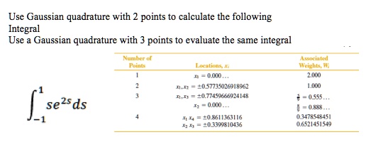 SOLVED: Please do not copy already posted answers, they are incorrect. Use Gaussian quadrature ...
