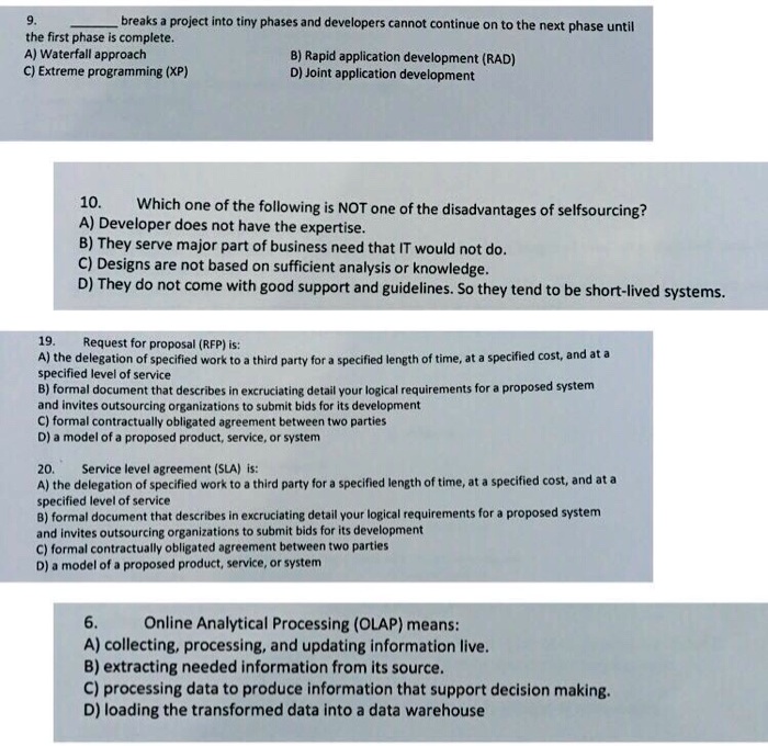 9. breaks a project into tiny phases and developers cannot continue on ...