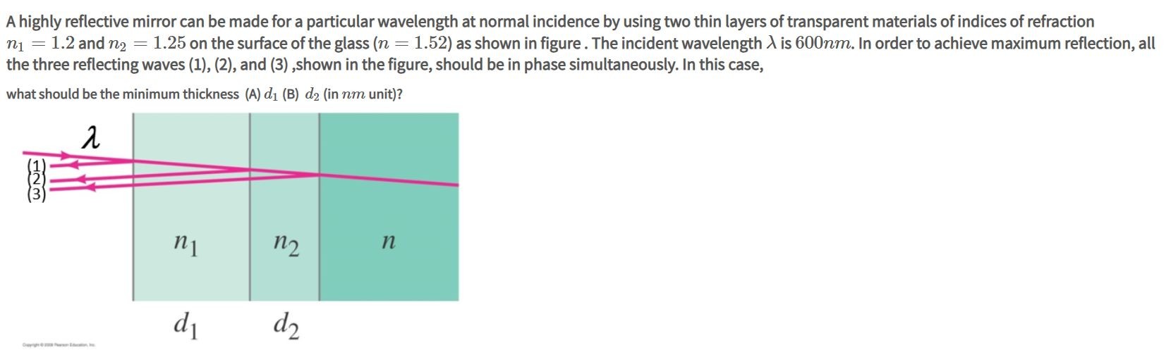 SOLVED: A highly reflective mirror can be made for a particular wavelength at normal incidence ...