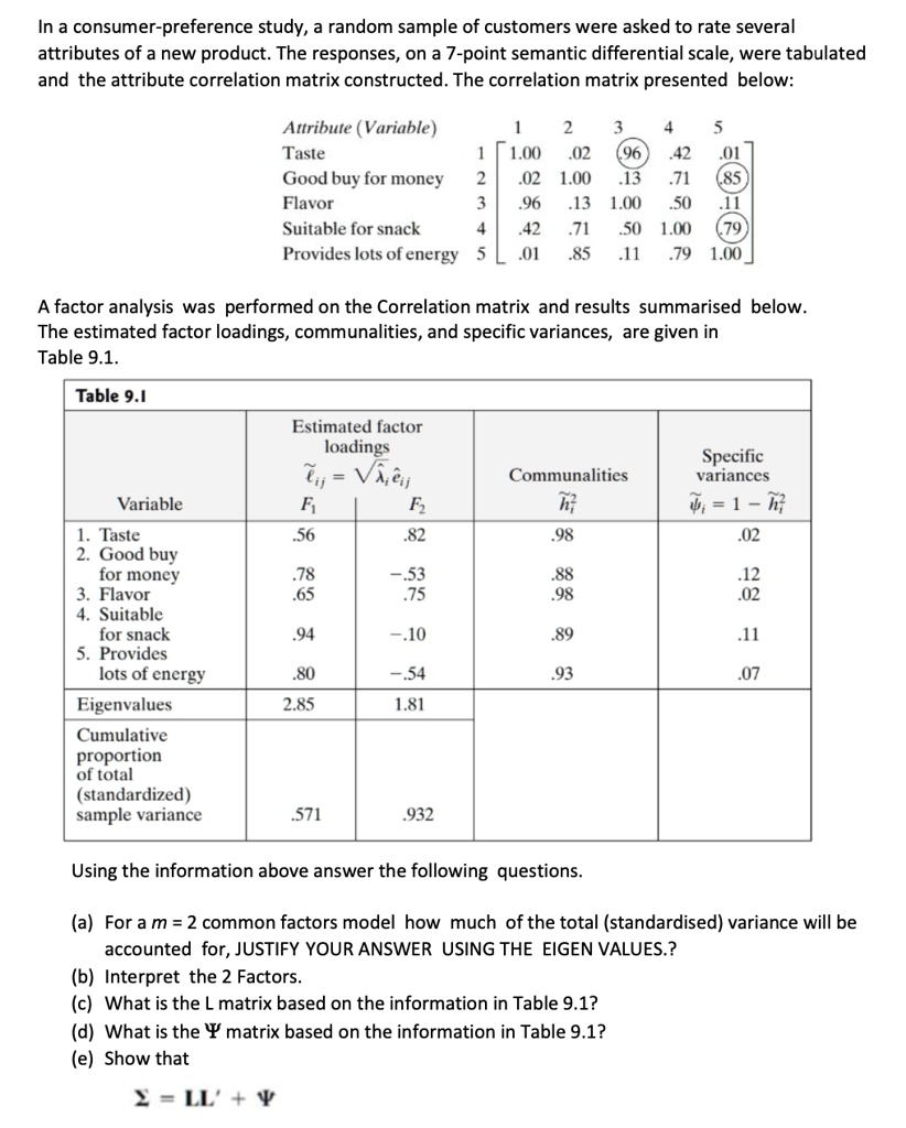 SOLVED In A Consumer preference Study A Random Sample Of Customers solved-in-a-consumer-preference-study-a-random-sample-of-customers