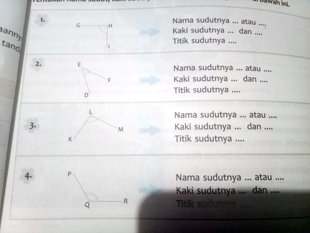 SOLVED: Tentukan nama sudut .kaki sudut pada gambar di bawah ini? Dawan ...