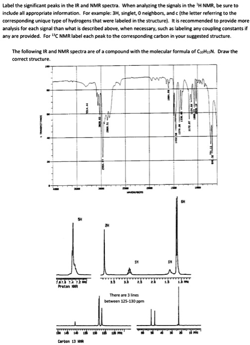 label the significant peaks the ir and nmr spectra whcn anahing the ...