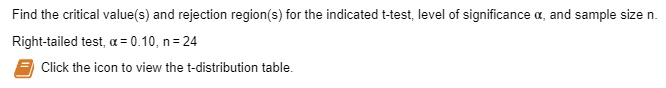 SOLVED: Find the critical value(s) and rejection region(s for the ...