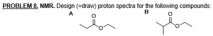 SOLVED: PROBLEM NMR: Design (=draw proton spectra for the following ...