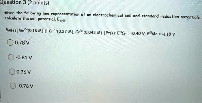 question 3 2 points given the following line representation of an ...