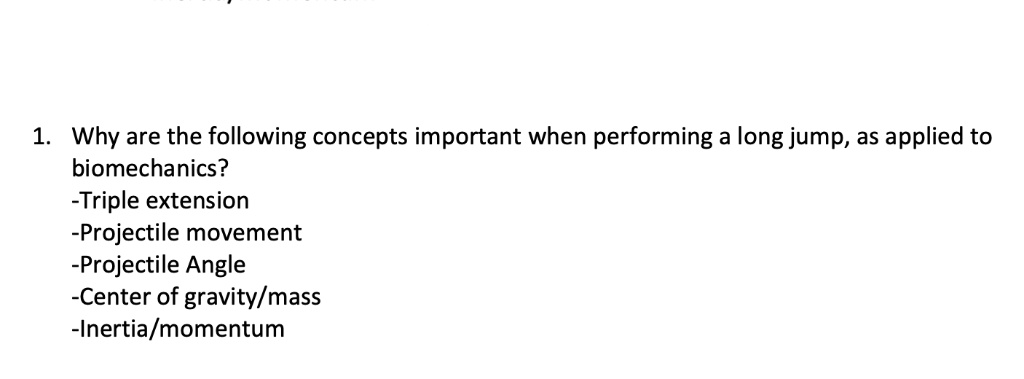 SOLVED: 1 Why are the following concepts important when performing a ...