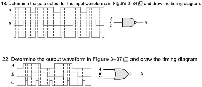 Solved 18determine The Gate Output For The Input Waveforms In Figure 3 84 And Draw The Timing