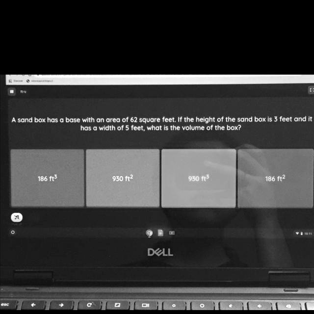 SOLVED: 'Can someone please help me with this question sand box has & base wlth an area of 62 ...