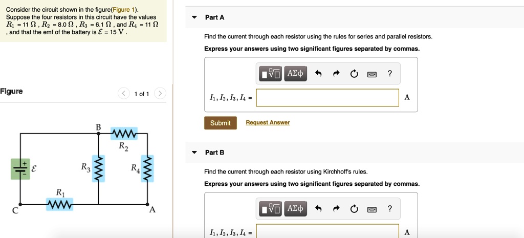 SOLVED: Consider Ihe circuit shown in the ligure(Figure 1) Suppose the ...