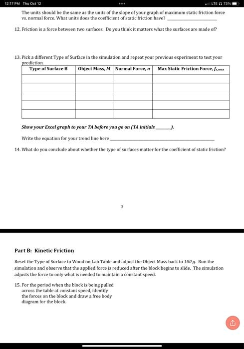 SOLVED: The units should be the same as the units of the slope of your graph of maximum static ...