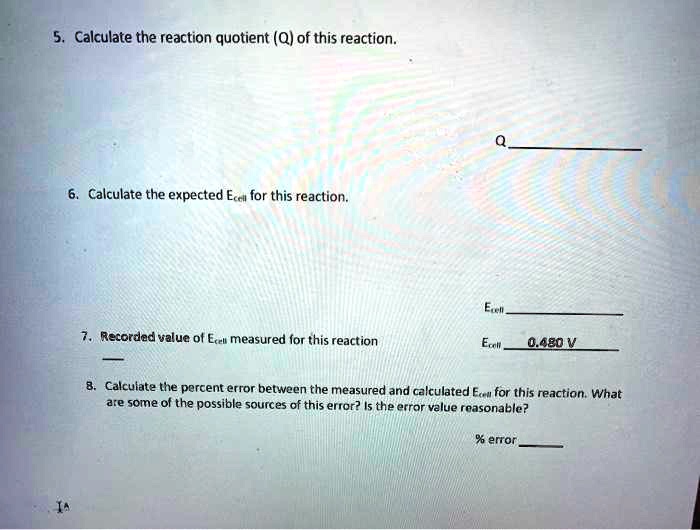 SOLVED:Calculate the reaction quotient (Q) of this reaction: Calculate ...